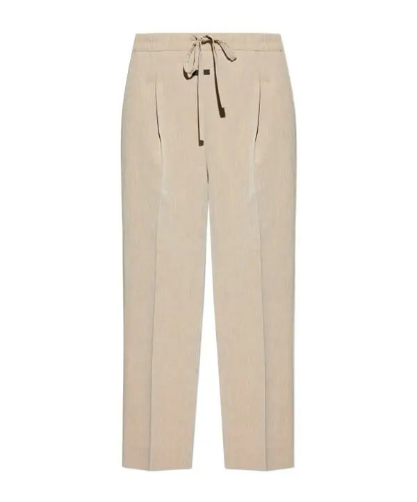 Fear Of God Pleat-detailed Drawstring Trousers - Beige