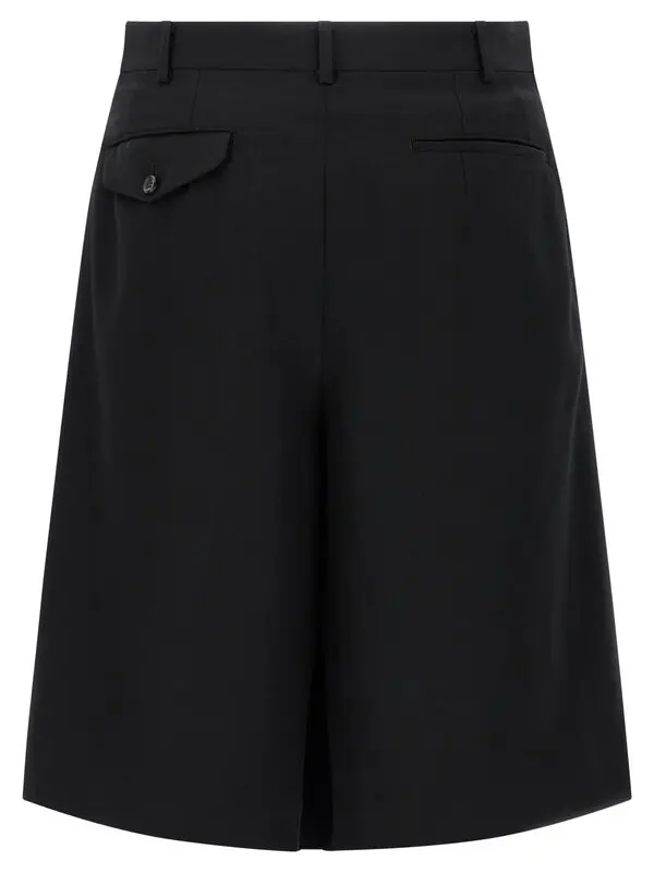 Comme Des Garçons Wide-leg Tailored Shorts - Black