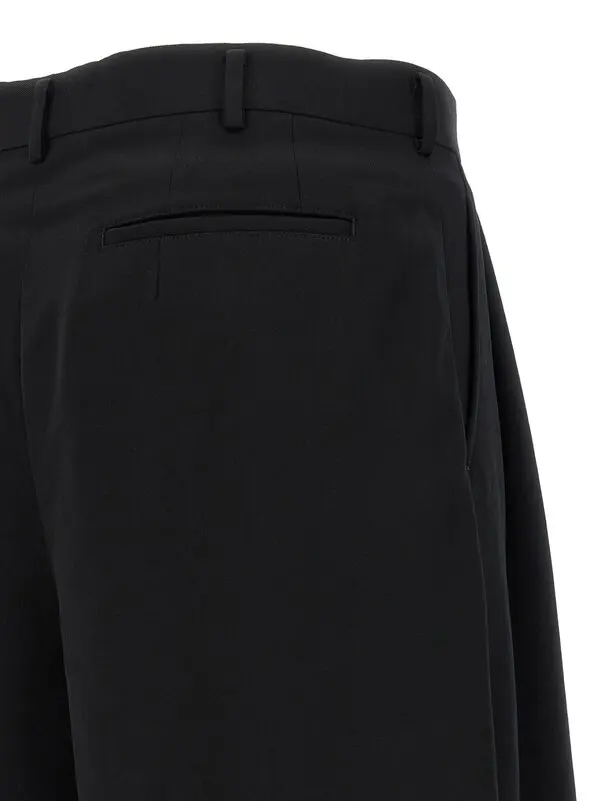 Comme Des Garçons Wide-leg Tailored Shorts - Black