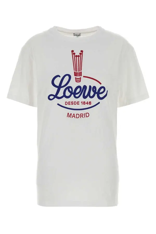 Loewe Graphic Print Crewneck T-shirt - White