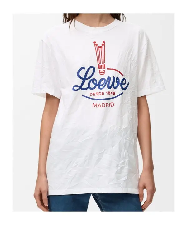 Loewe Graphic Print Crewneck T-shirt - White