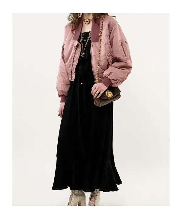 Chloé Maxi-collar Bomber Jacket - Nude