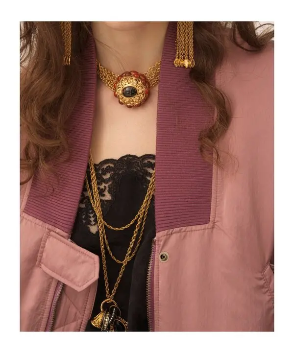 Chloé Maxi-collar Bomber Jacket - Nude