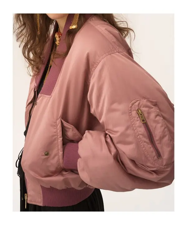 Chloé Maxi-collar Bomber Jacket - Nude