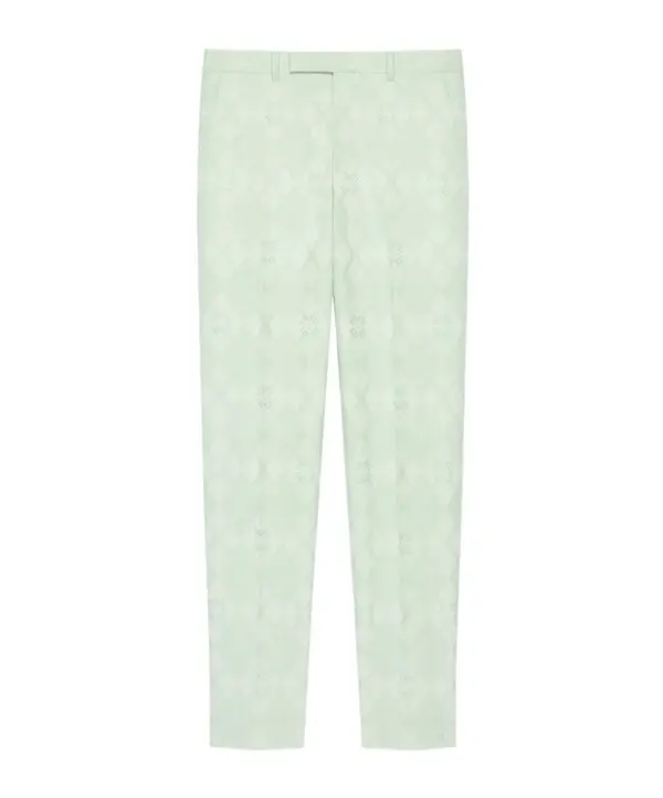 Givenchy Straight-leg Jacquard Trousers - Aqua