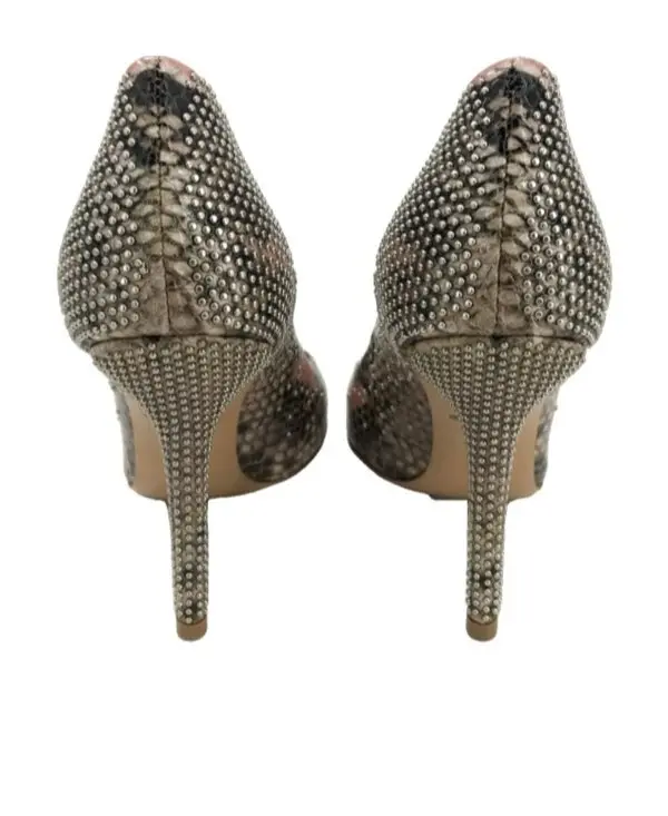 FERRAGAMO Embellished Snakeskin Stiletto Pumps