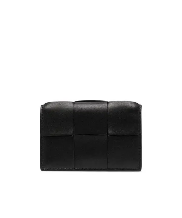 Bottega Veneta Intrecciato Business Card Holder - Black