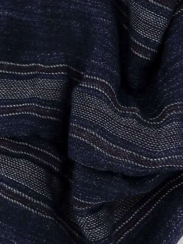 Brunello Cucinelli Stripe Frayed Edge Scarf