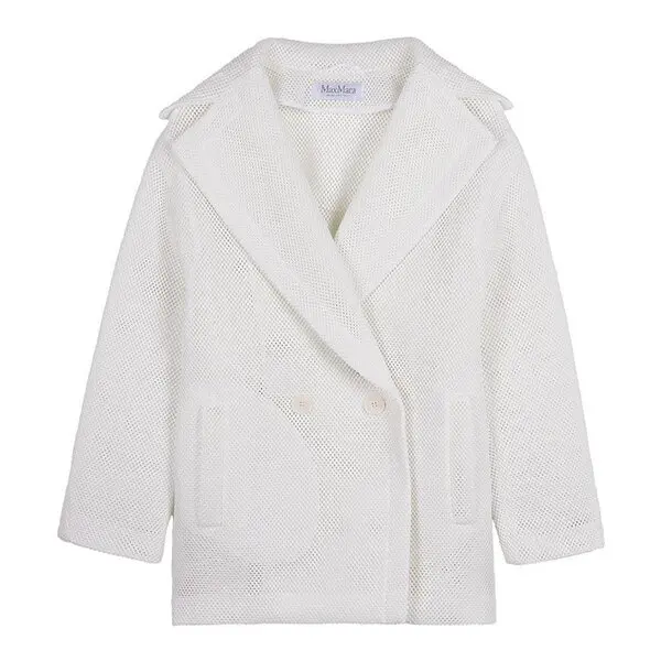 Max Mara Double-breasted Long-sleeved Jacket - White