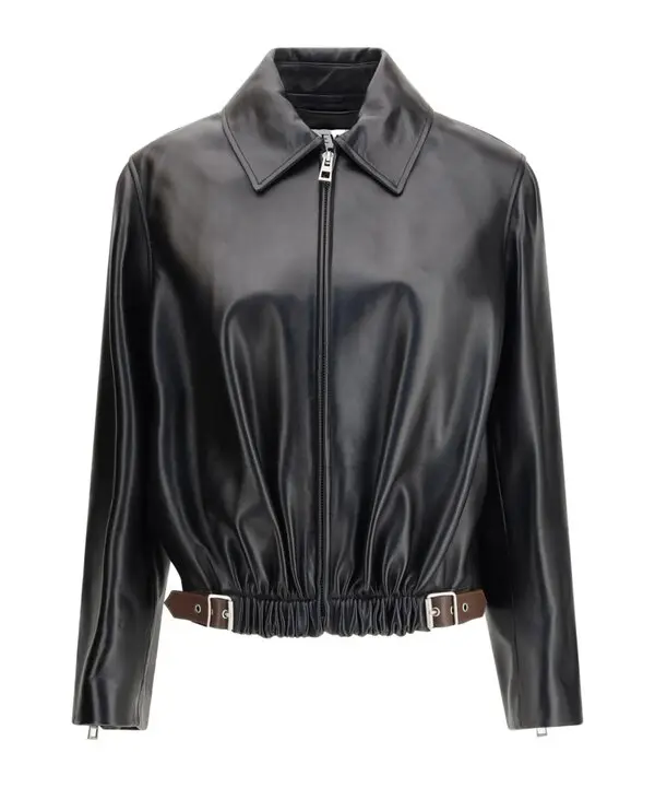 Loewe Elastic Waist Zipped Jacket - Black