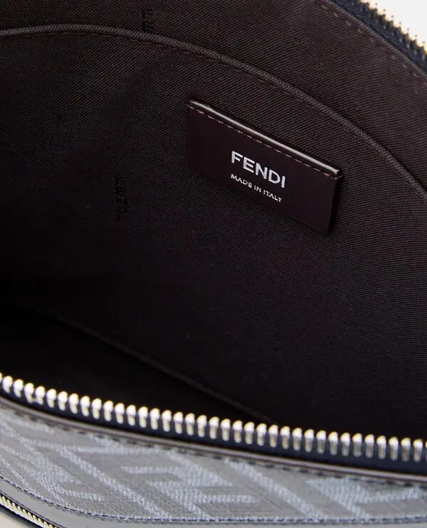 Fendi Ff Jacquard Panelled Zipped Clutch Bag