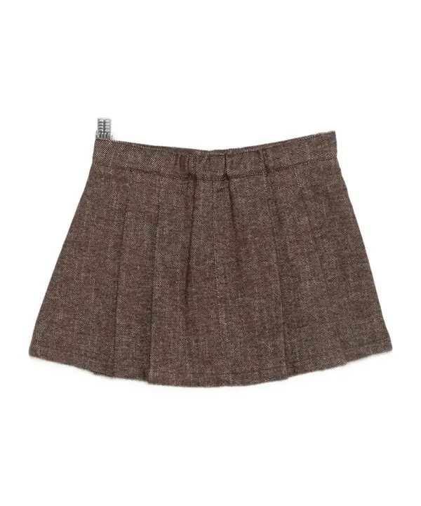 IL GUFO Pleated Mini Skirt