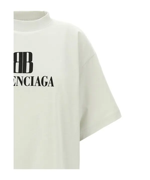 Balenciaga Logo Printed Cropped T-shirt