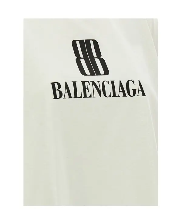 Balenciaga Logo Printed Cropped T-shirt