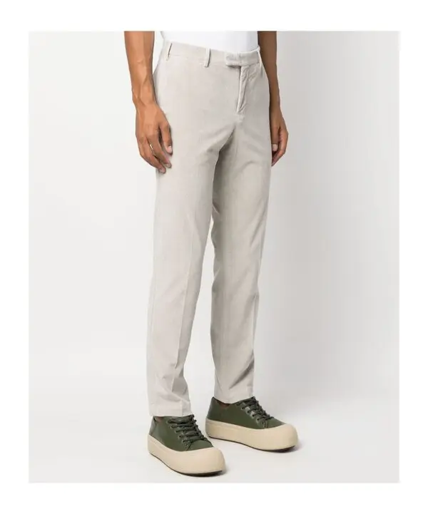 PT TORINO Corduroy Slim-cut Trousers - White