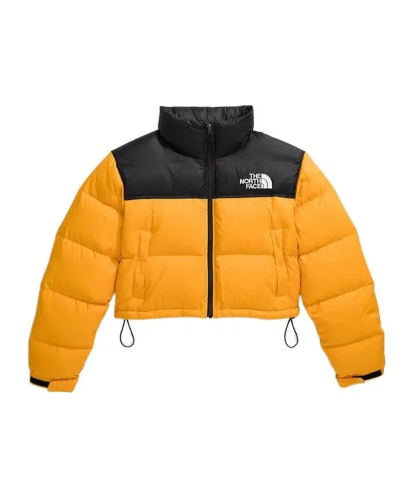 The North Face Nuptse Cropped Down Jacket - Yellow