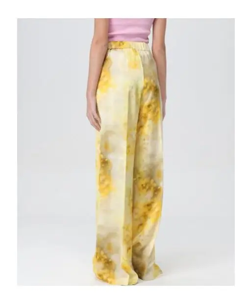 Pinko Faded Floral Wide Leg Palazzo Trousers - Nude