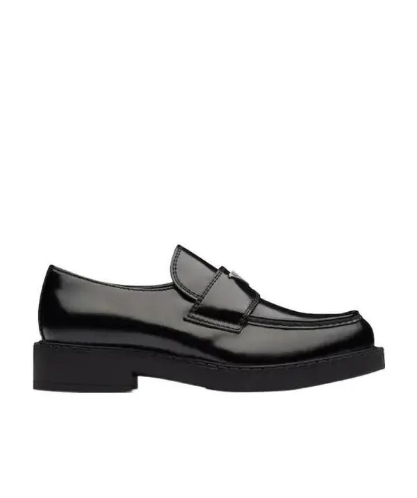 Prada Chocolate Brushed Loafers