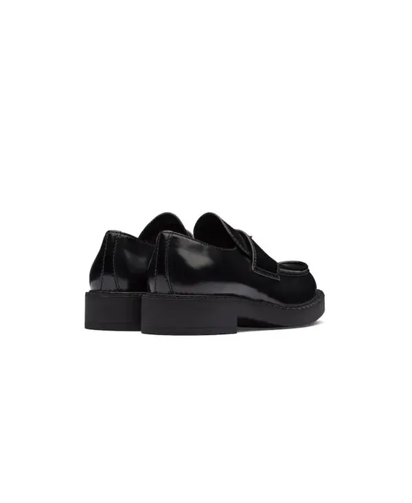 Prada Chocolate Brushed Loafers