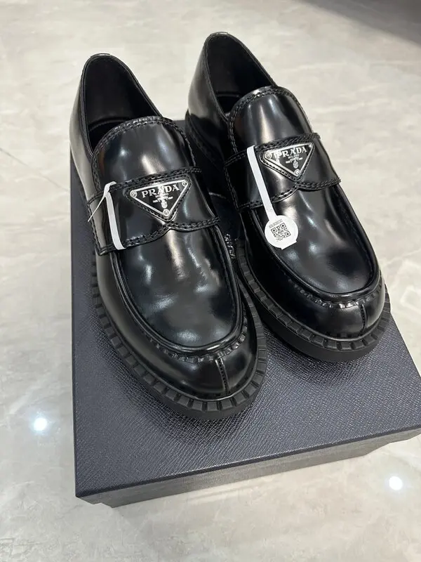 Prada Chocolate Brushed Loafers