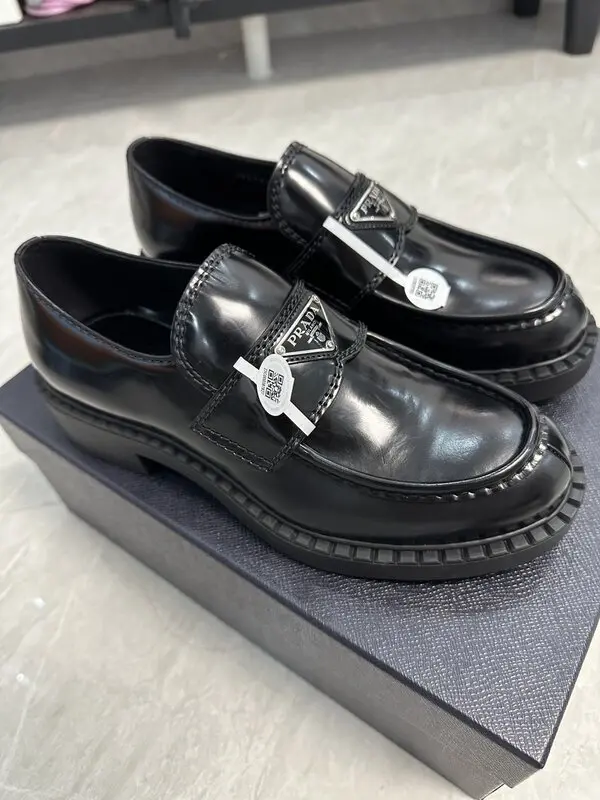 Prada Chocolate Brushed Loafers