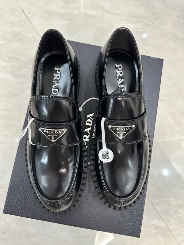 Prada Chocolate Brushed Loafers