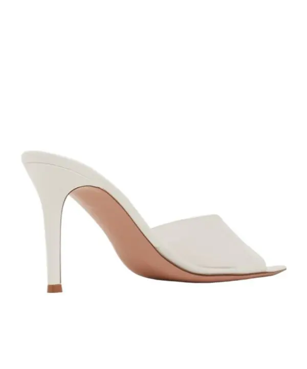 GIANVITO ROSSI Logo High-heeled Sandals - White