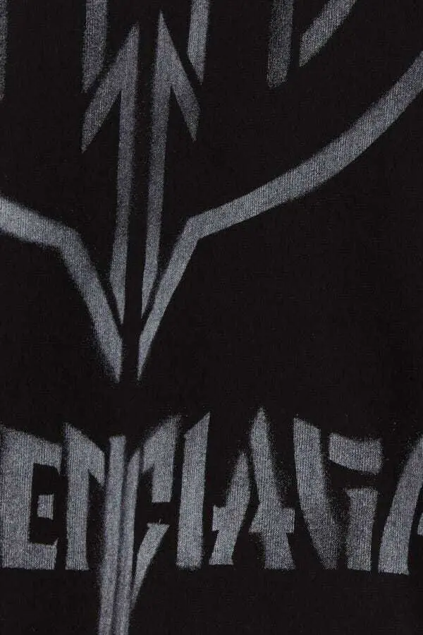 Balenciaga Logo Printed Drawstring Hoodie
