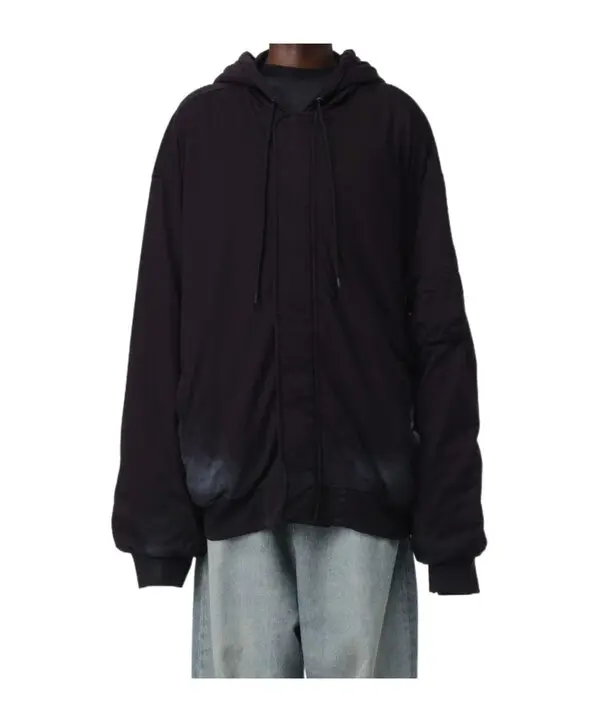 Balenciaga Logo Printed Drawstring Hoodie