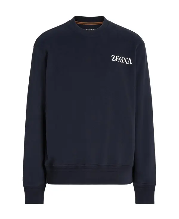Zegna Raised-logo Crewneck Sweatshirt