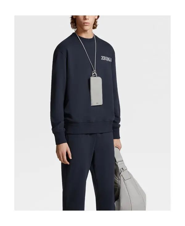 Zegna Raised-logo Crewneck Sweatshirt