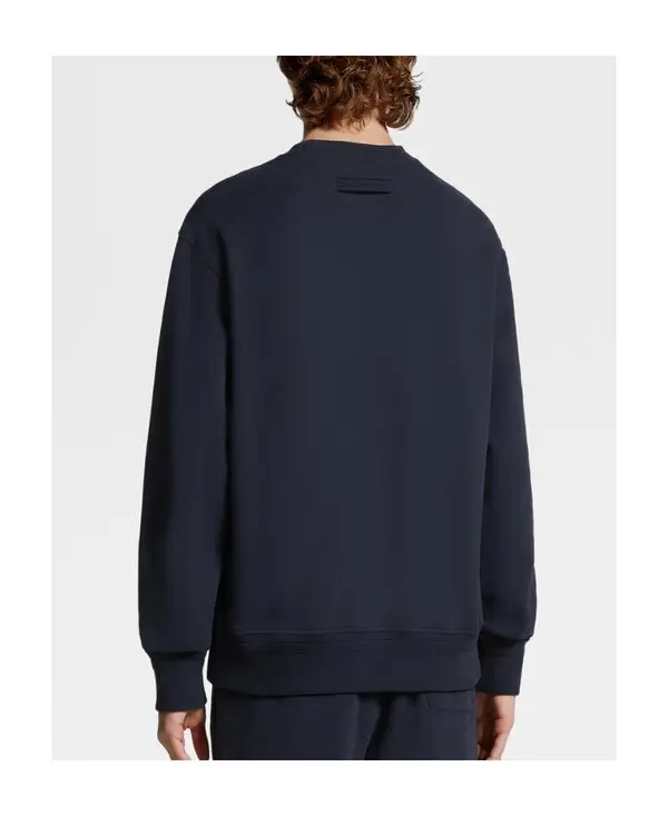 Zegna Raised-logo Crewneck Sweatshirt