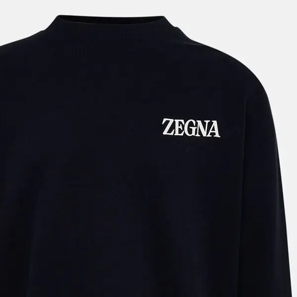 Zegna Raised-logo Crewneck Sweatshirt