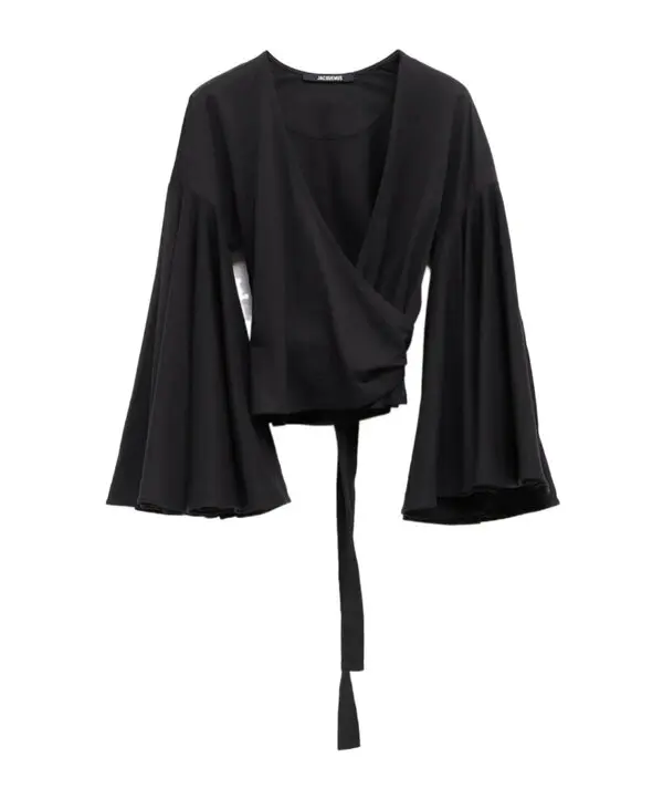 Jacquemus Le Cache Coeur Ventadou Wrap Top - Black