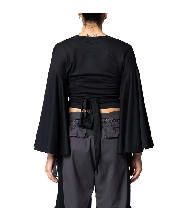 Jacquemus Le Cache Coeur Ventadou Wrap Top - Black