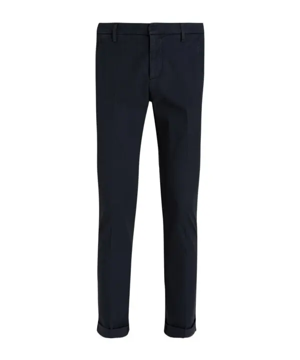 DONDUP Turn-up Tapered Trousers - Black