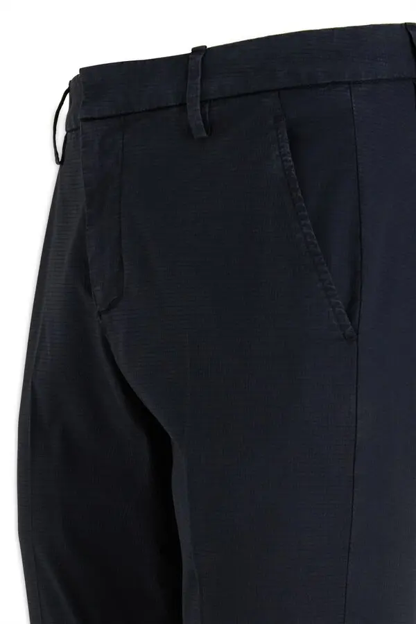 DONDUP Turn-up Tapered Trousers - Black