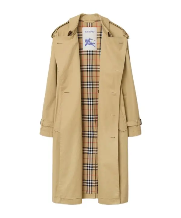 Burberry Double Breasted Belted Trench Coat - Hamper