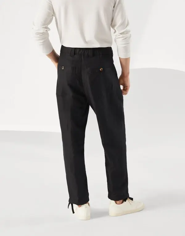 Brunello Cucinelli Tapered-leg Trousers With Drawstring Hem