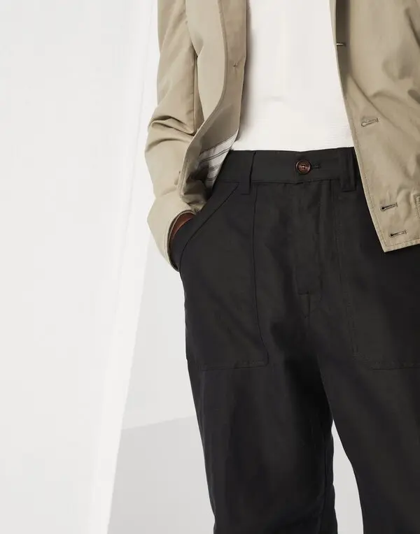 Brunello Cucinelli Tapered-leg Trousers With Drawstring Hem
