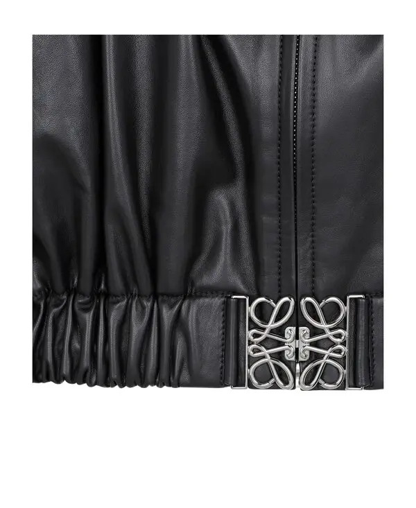 Loewe Nappa Leather Bomber Jacket With Anagram Clasp