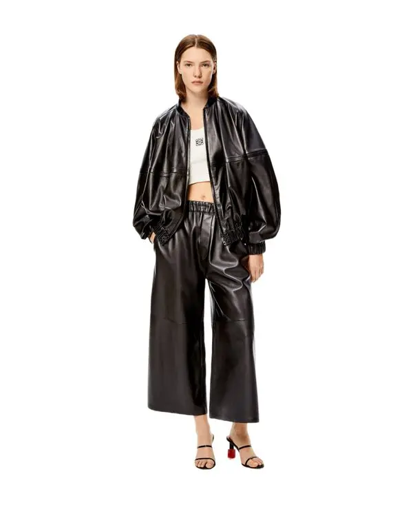 Loewe Nappa Leather Bomber Jacket With Anagram Clasp