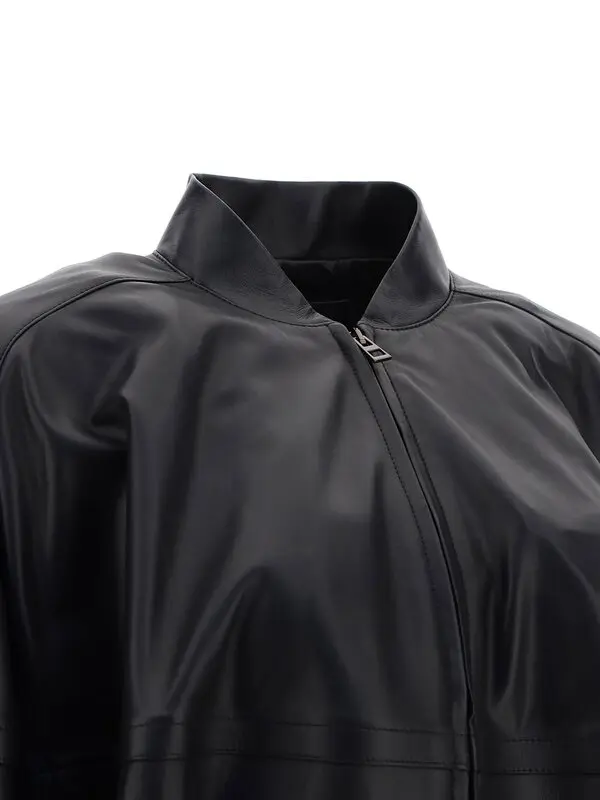 Loewe Nappa Leather Bomber Jacket With Anagram Clasp