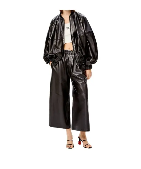 Loewe Nappa Leather Bomber Jacket With Anagram Clasp