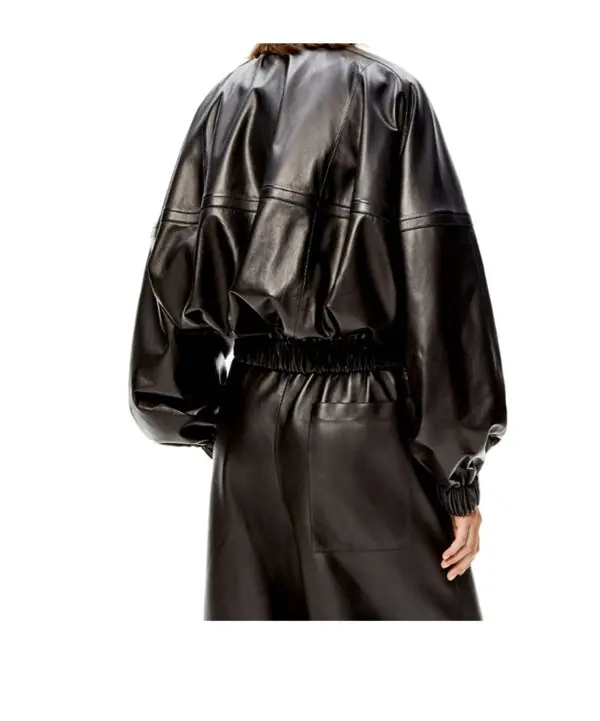 Loewe Nappa Leather Bomber Jacket With Anagram Clasp