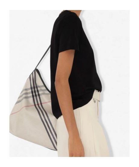 Burberry Checked Trim Crewneck T-shirt