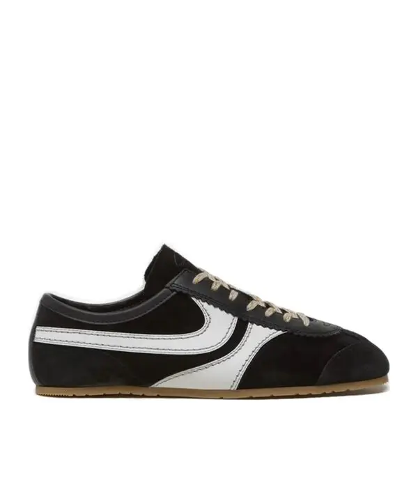 Dries Van Noten Contrast Panel Low-top Sneakers - Black