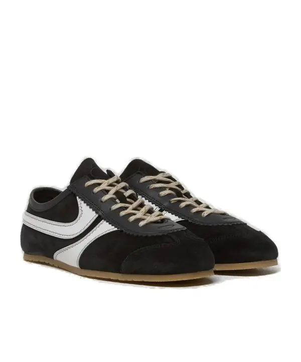 Dries Van Noten Contrast Panel Low-top Sneakers - Black