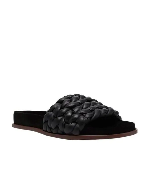 Chloé Braided Logo Slide Sandals