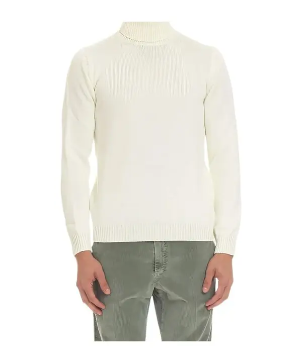 ROBERTO COLLINA High Neck Long Sleeve Sweater - White